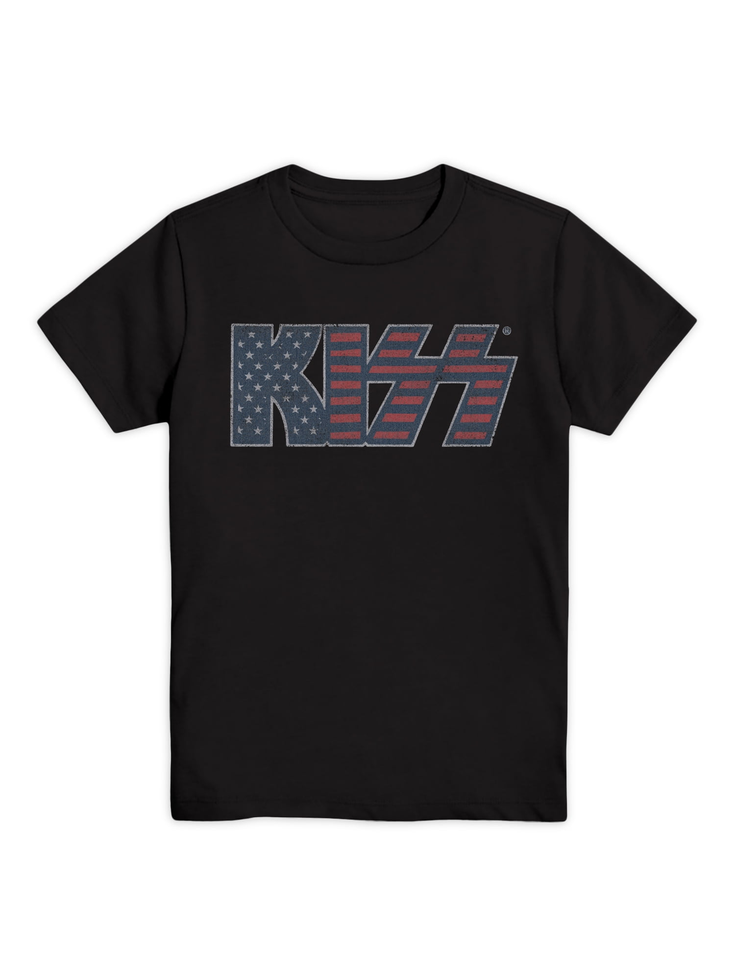Kiss Flag, Boys Apparel Graphic Crew Neck Short Sleeve T-Shirt, Sizes ...