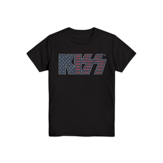 Kiss Flag, Boys Apparel Graphic Crew Neck Short Sleeve T-Shirt, Sizes XS-2X (Little Boys & Big ...