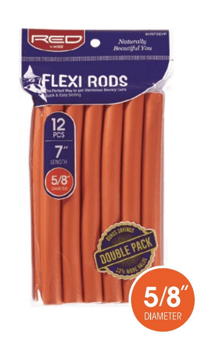 Kiss Flexi Rods 7" -(HRF06VP Flexi Rods 7” 12pcs 5/8” Diameter Value ...