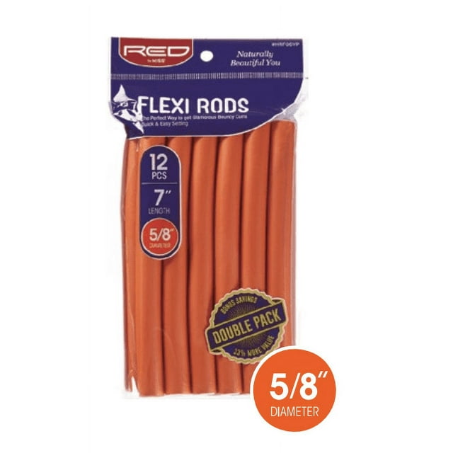 Red by Kiss Flexi Rods 7" 5/8" Value Pack 12pcs Orange | Heatless ...