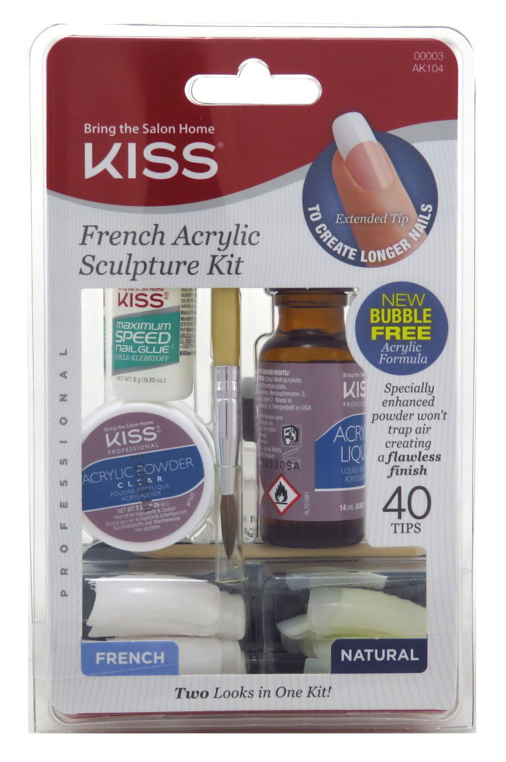 Kiss French Acrylic Sculpture Kit (Pack of 3) - Walmart.com