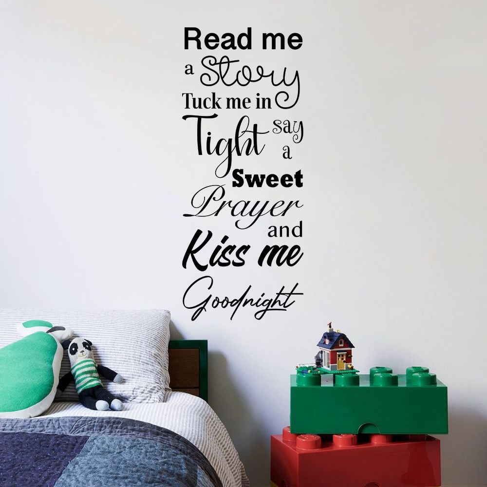 Kiss Me Goodnight Night Time Baby Sleep Quote Positive Life Inspiration ...