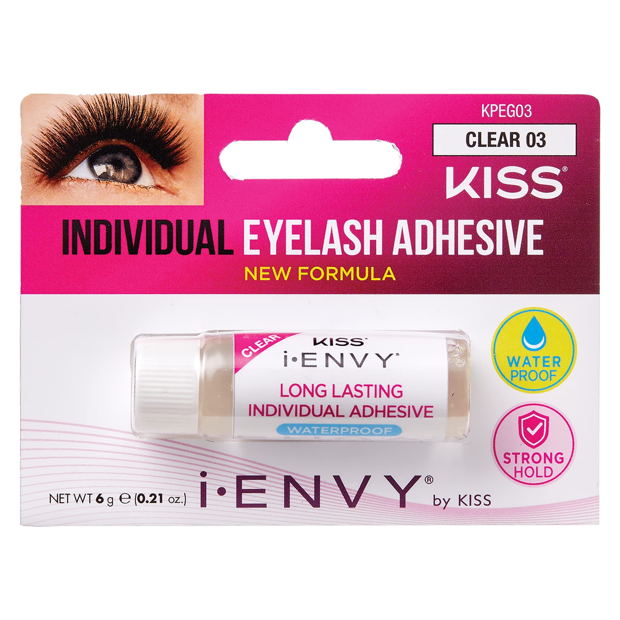 Kiss I Envy Clear03 Individual Eyelash Adhesive 0.21oz - Walmart.com
