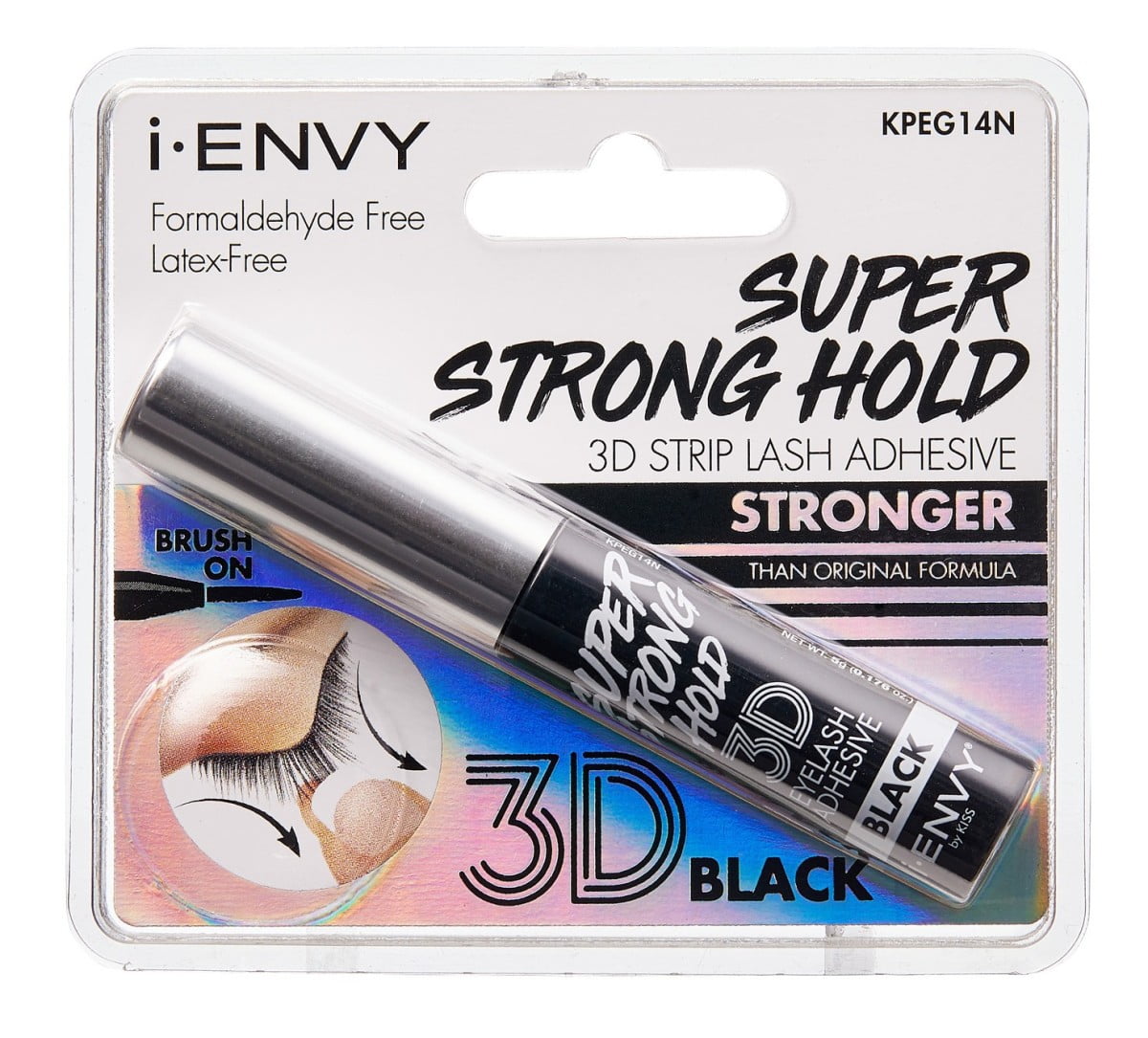Kiss I Envy Eyelash Adhesive 3D Super Strong Hold Black (Pack of 3 ...