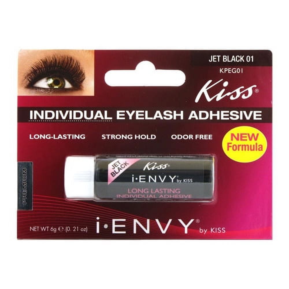 Kiss I Envy Individual Eyelash Adhesive Jet Black 01, 0.25 oz - Walmart ...