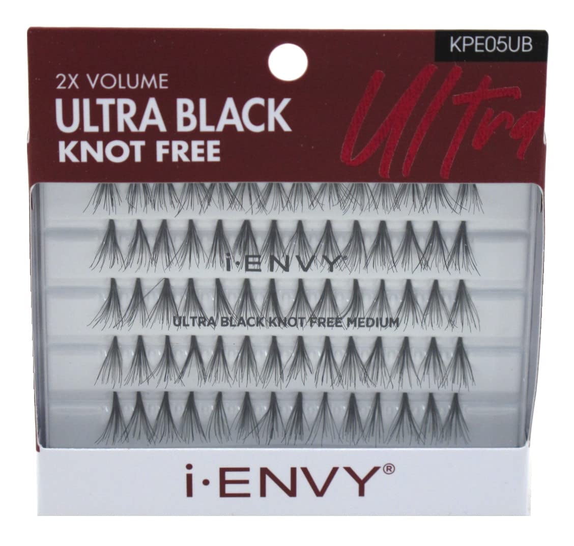 Kiss I Envy Knot Free Medium Lashes, Ultra Black, 70 Ea, 6 Pack ...