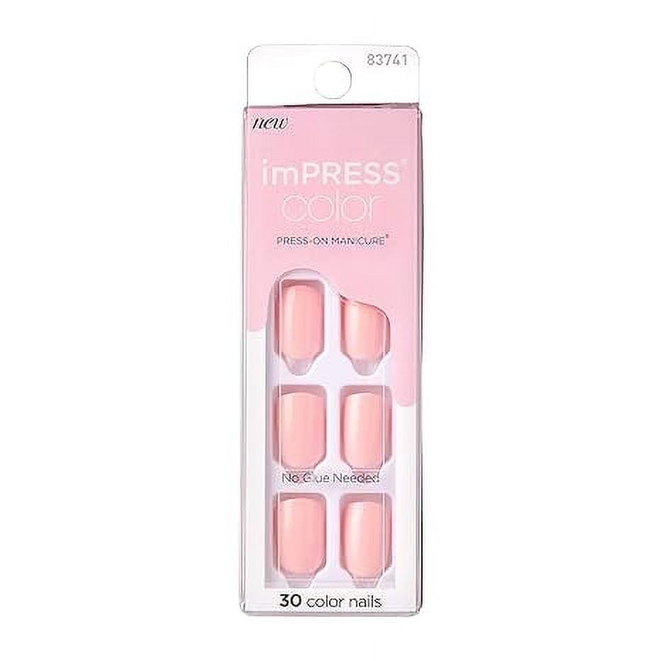 Kiss Impress Color Press On Manicure Pick Me Pink, Short, 30 Ea, 3 Pack ...