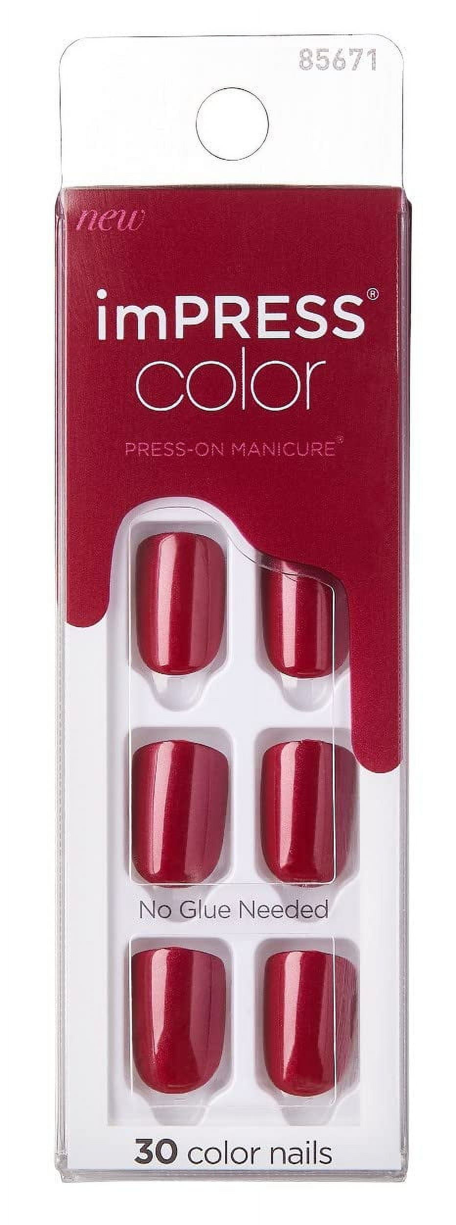 Kiss Impress Press-On-Manicure Nails 30 Count Red Velvet SF1 - Walmart.com