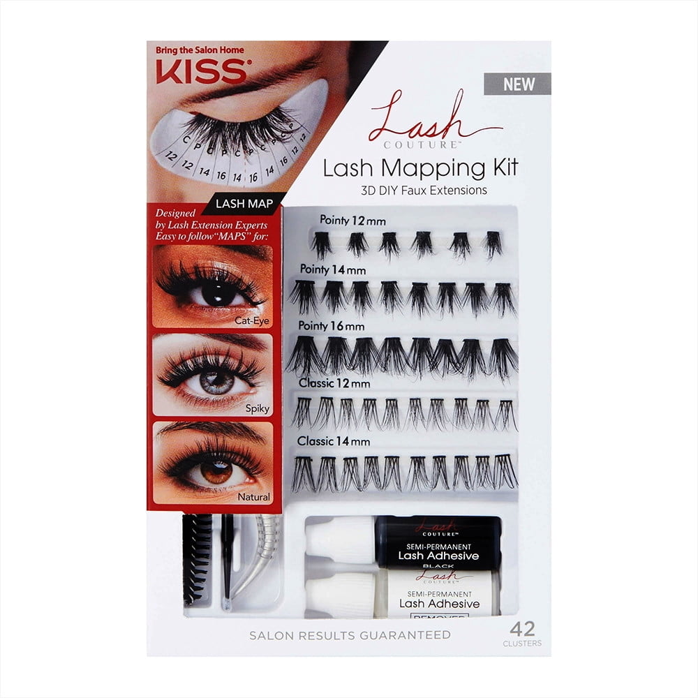 Kiss Lash Couture 3d Diy Faux Extensions Lash Mapping Kit Black 42 Ea