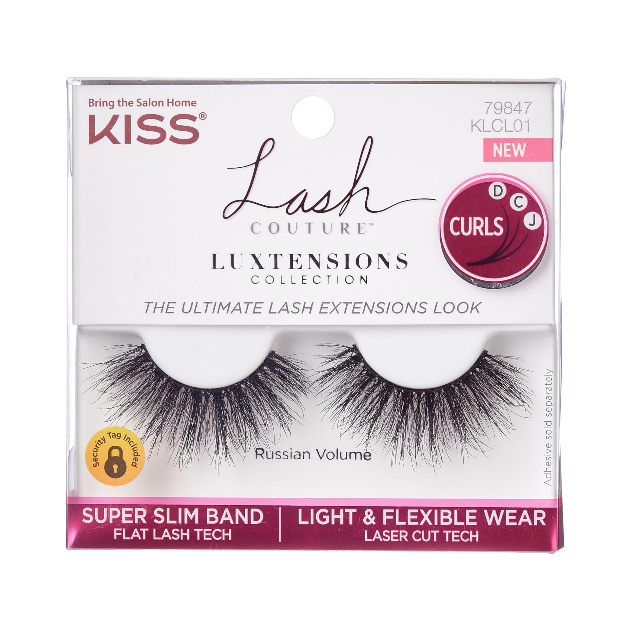 Kiss Lash Couture Luxtensions Collection False Eyelashes, Flat Lash ...