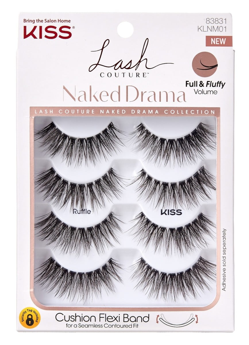Kiss Lash Couture Naked Drama Collection Ruffle, Multipack 01, 3 Pack ...
