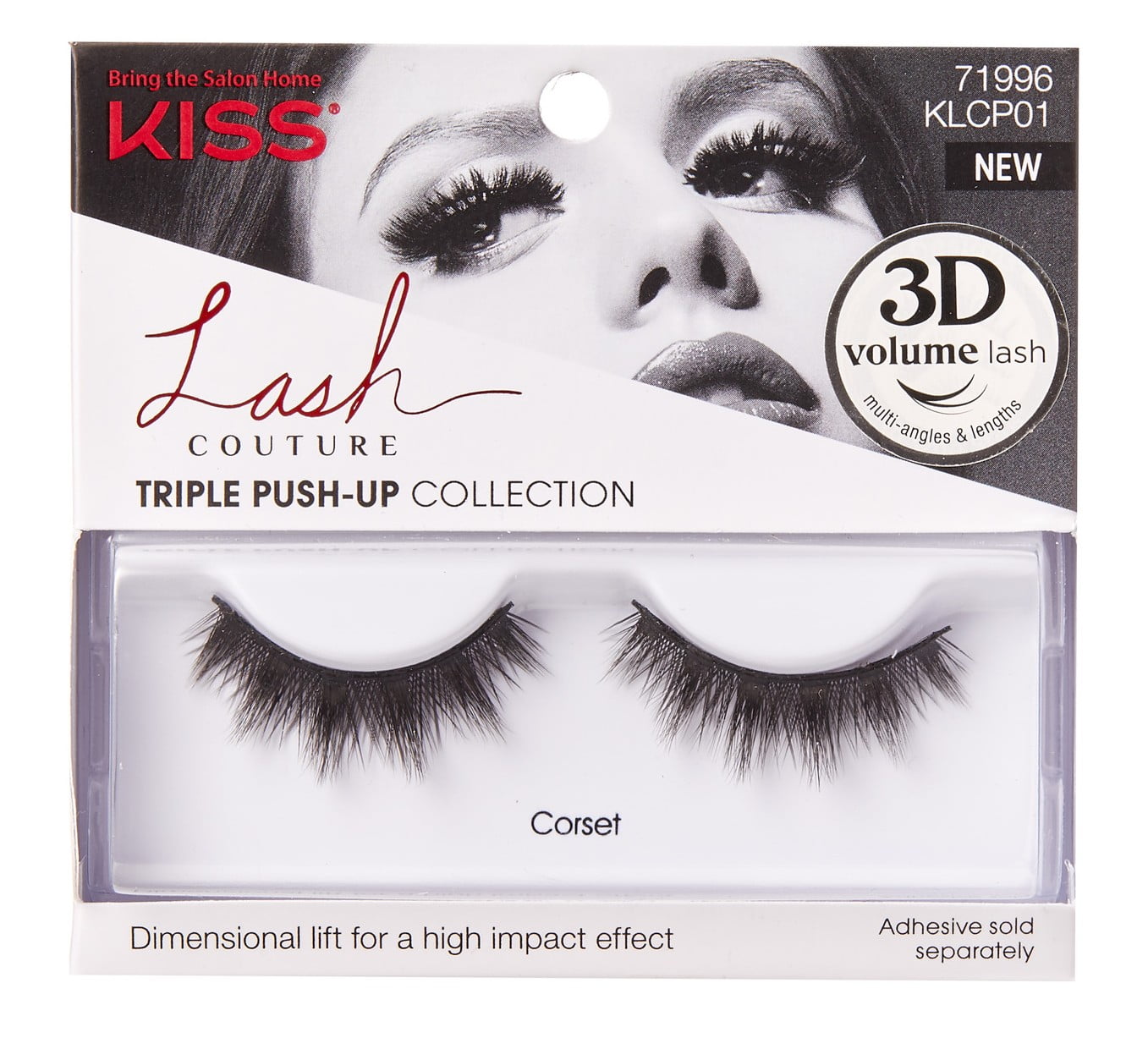 Kiss Lash Couture Triple Push-Up Corset (Pack of 3) - Walmart.com