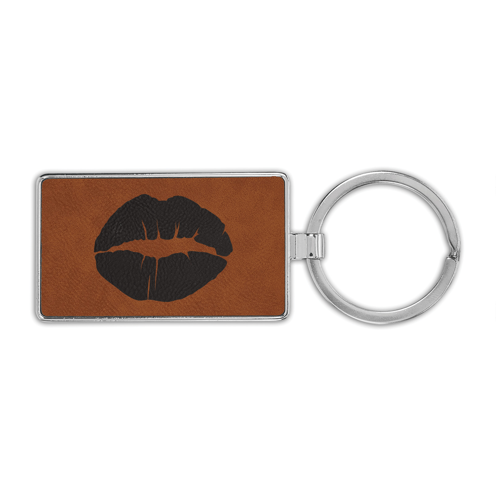 Kiss Lip Mark Premium Leatherette Keychain - Rawhide - Walmart.com