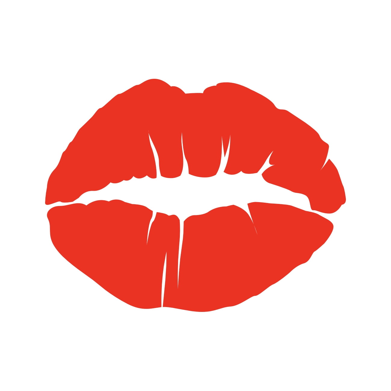 Kiss Lip Mark Sticker Decal Die Cut - Self Adhesive Vinyl ...