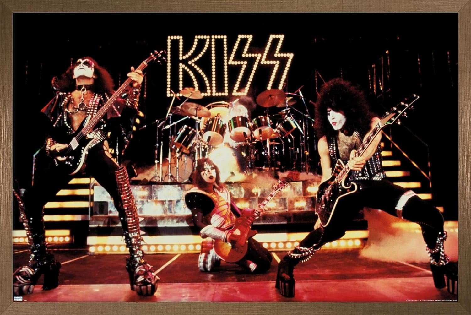 Kiss - Live Show Wall Poster, 22.375" x 34" Framed - Walmart.com