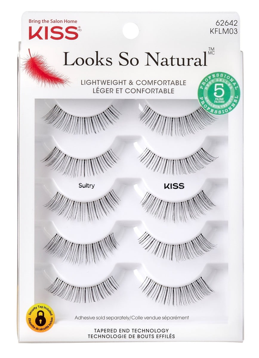 Kiss Looks So Natural Lashes Sultry 5 Pairs (Pack of 3) - Walmart.com