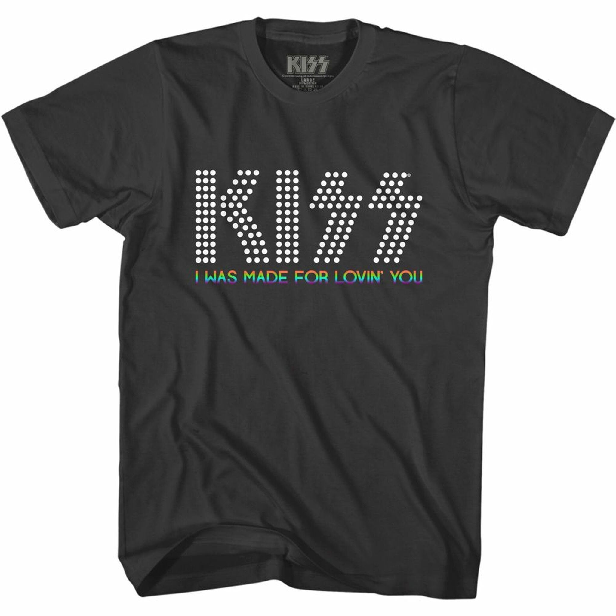 Kiss Lovin You Rainbow Smoke Adult T Shirt