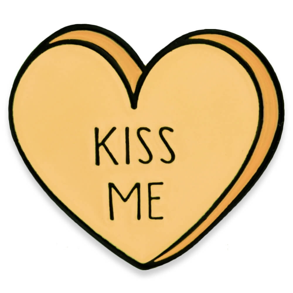 Kiss Me Candy Heart Valentine's Day Enamel Lapel Pin - 10 Pack ...