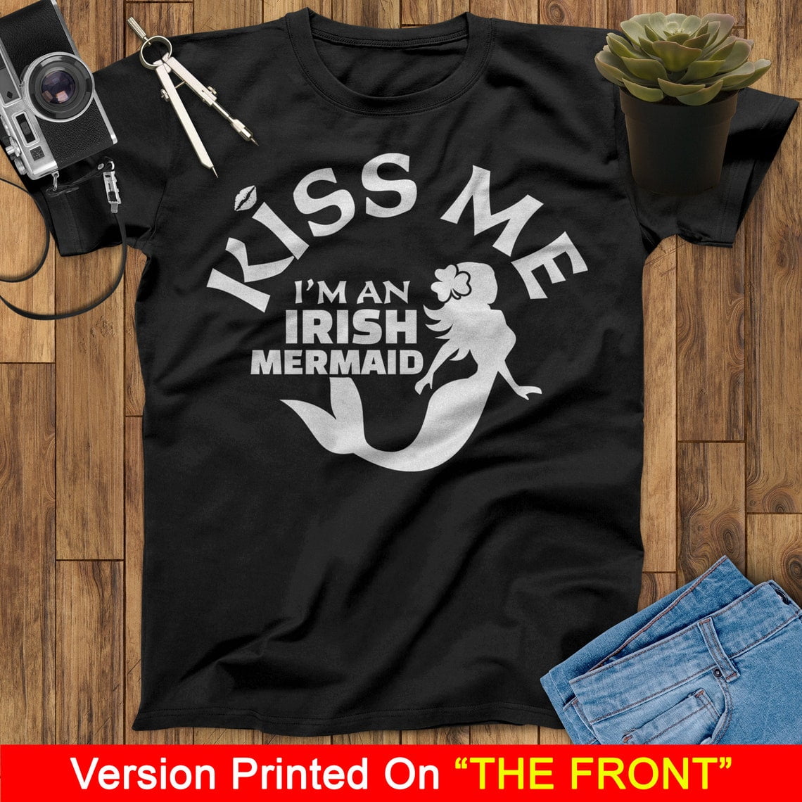 Kiss Me I'm An Irish Mermaid T-Shirt, Little Mermaid T-Shirt, Ariel T ...