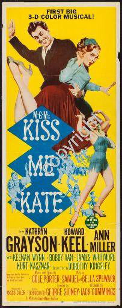 Kiss Me Kate Movie Poster Insert 14x36 Unframed, Age: Adults AB Posters ...