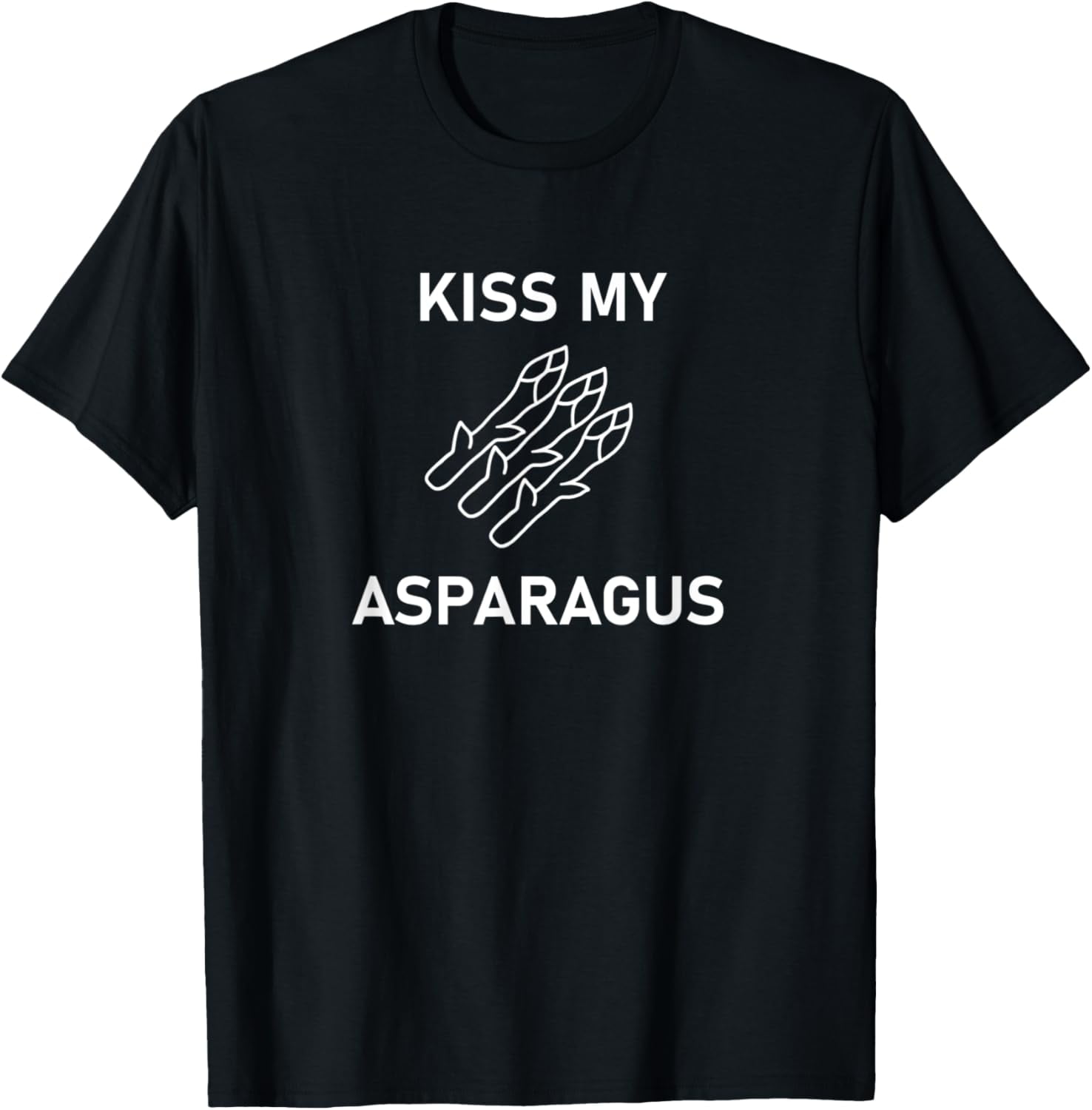 Kiss My Asparagus, Funny, Jokes, Food Puns, Sarcastic T-Shirt - Walmart.com