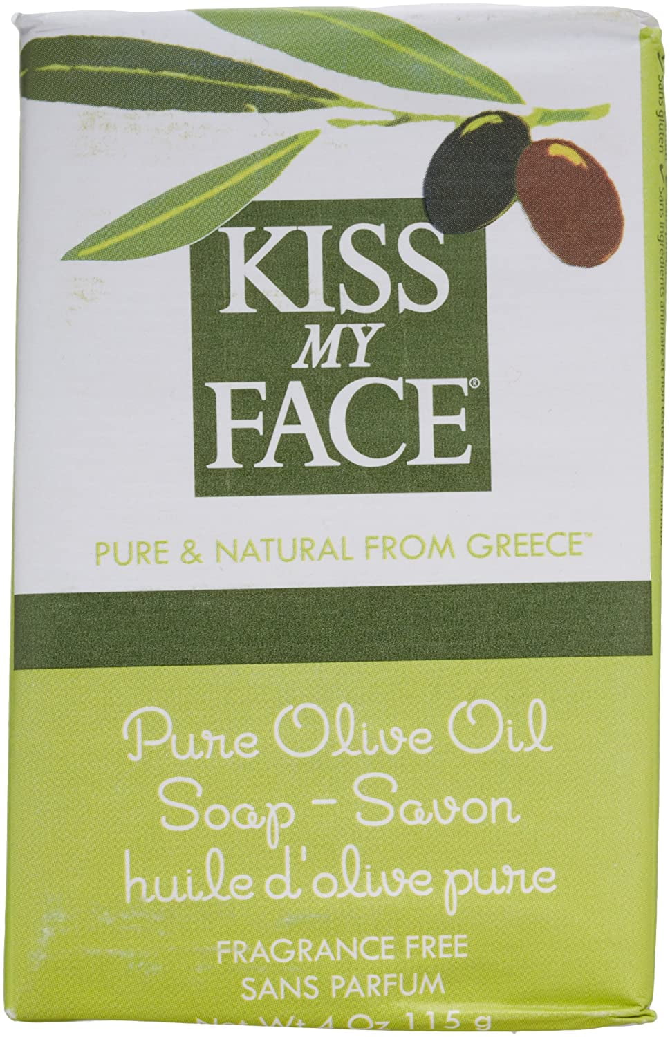 Kiss My Face Bar Soap Pure Olive Oil Fragrance Free - 4 oz - Walmart.com