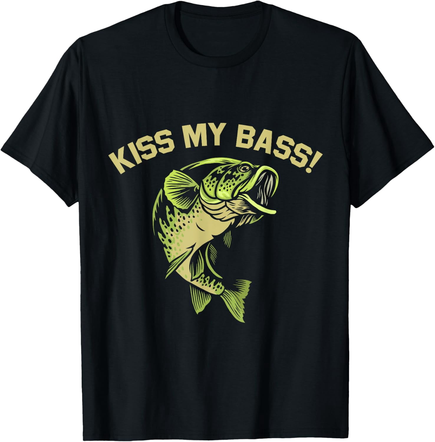 Kiss My Fish Bass Fishing T-Shirt - Walmart.com
