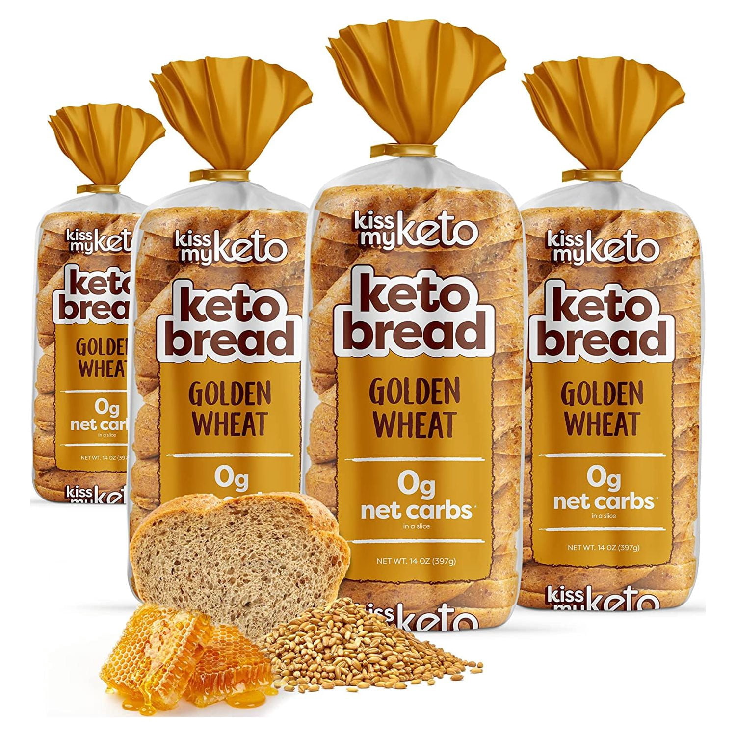Kiss My Keto Bread Zero Carb (0g-Net) – Wheat Bread Loaf, Low Calorie ...