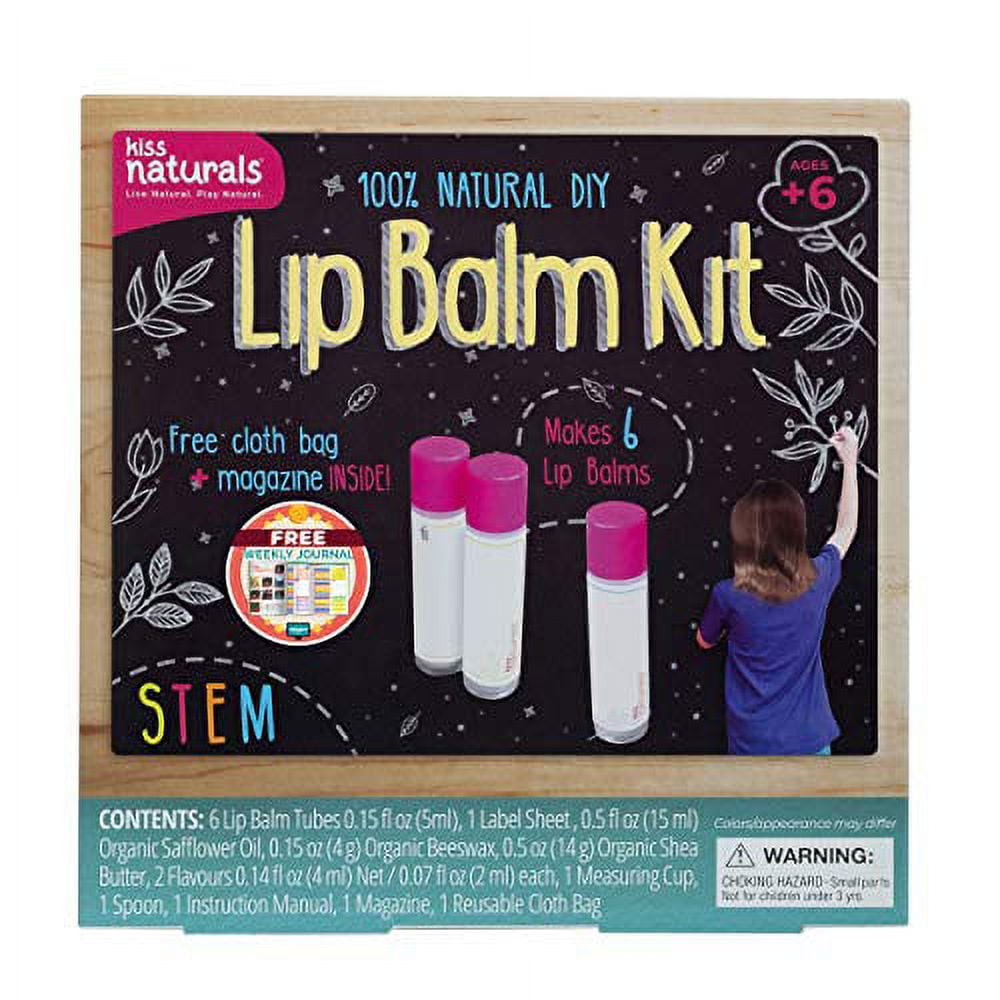 Kiss Naturals - Lip Balm Making Kit - STEM DIY Lip Balm Kit for Kids ...