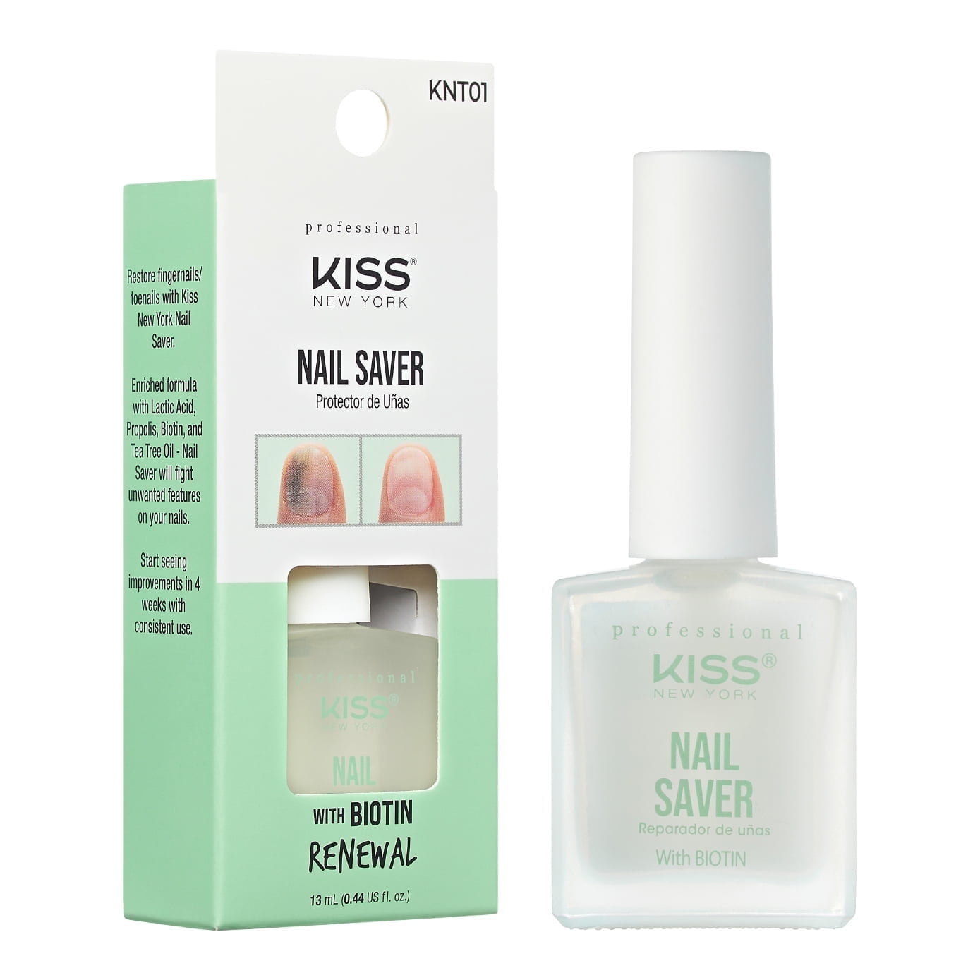 Kiss New York Nail Strengthening Treatment, Infused with Biotin ...