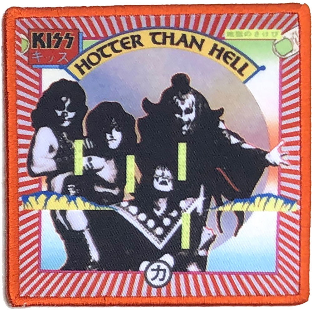 Kiss Patch Blurred Hotter Than Hell Band Logo new Official Printed Iron On - Walmart.com
