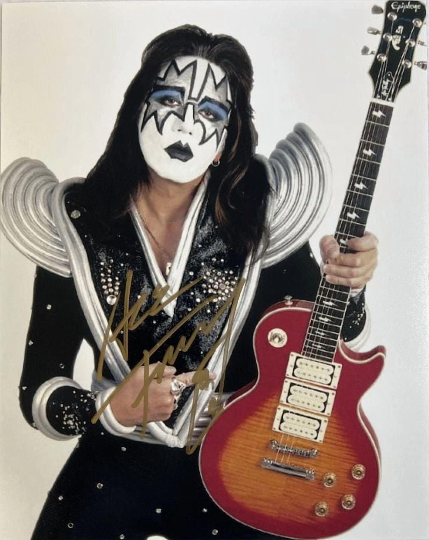 "Kiss" Paul Daniel "Ace" Frehley Hand Signed - Vintage Style - Size ...