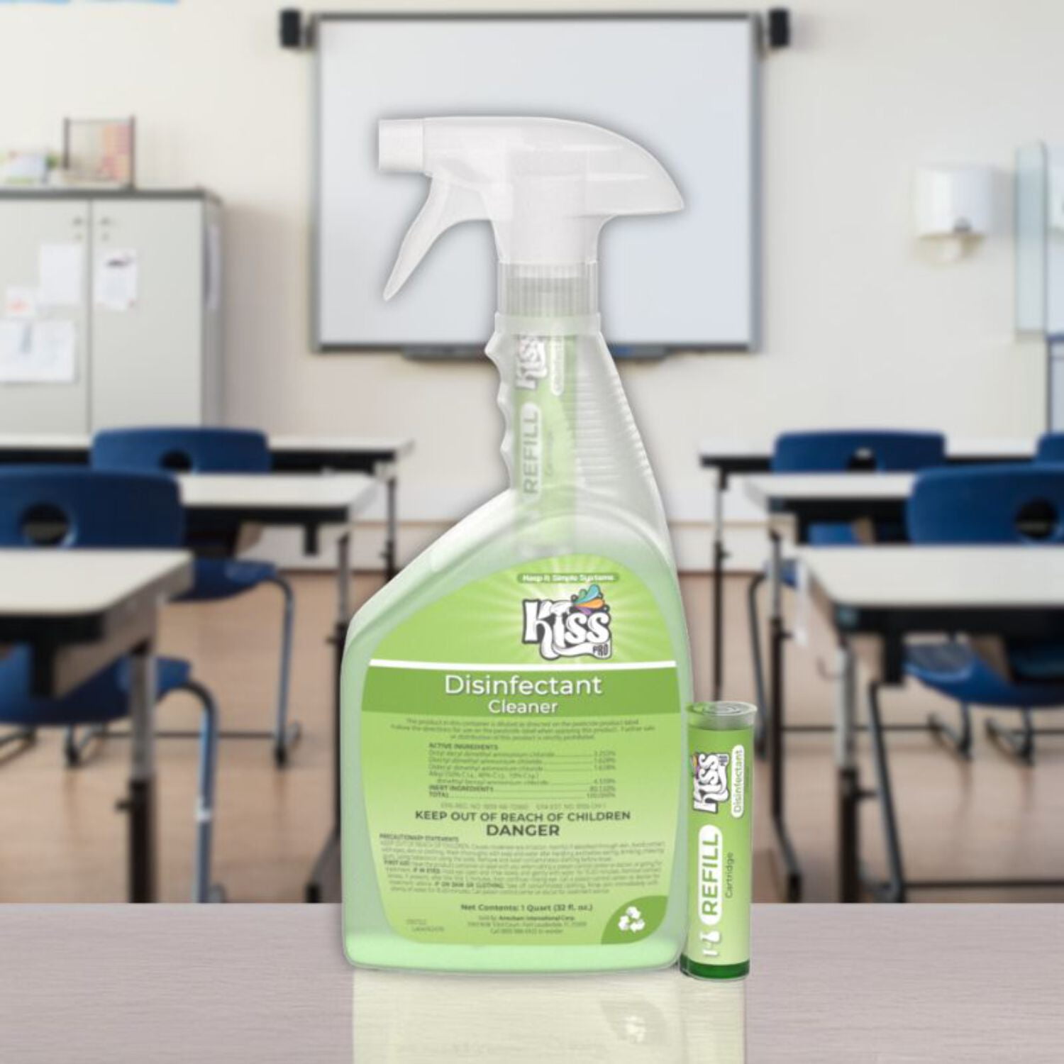 Kiss Pro Hospital-Grade Cleaner Disinfectant - 10ml Cartridges (2 Pack ...