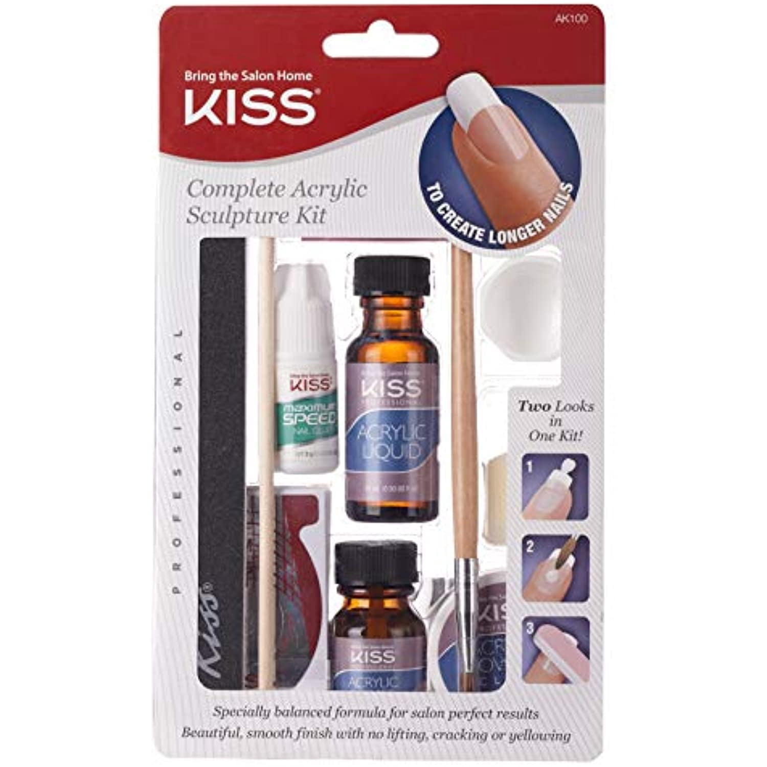 Kiss Professional Complete Acrylic Sculpture Kit Ak100 - Walmart.com