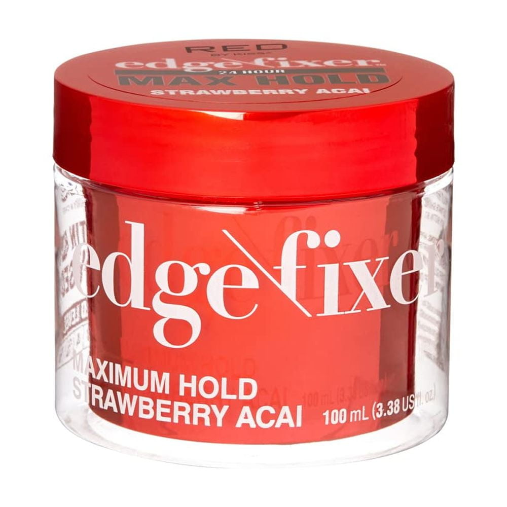 Kiss Red Edge Fixer Gel Maximum Hold Jar, Strawberry Acai, 3.38 oz, 6 ...