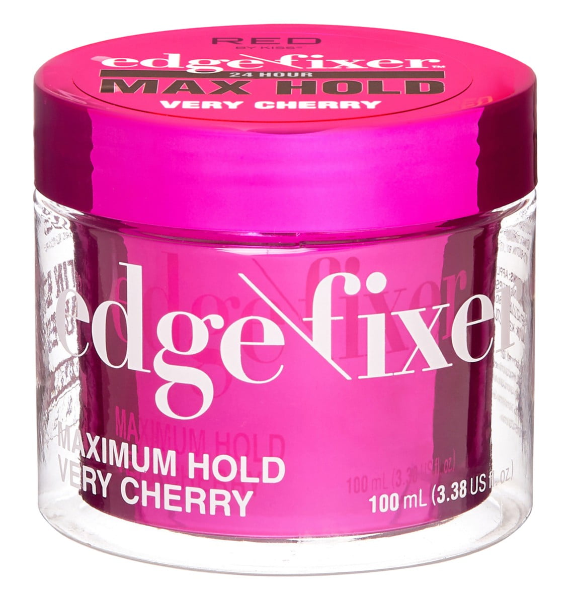 Kiss Red Edge Fixer Max Hold 24 Hour Very Cherry 3.38 Ounce Jar (100ml ...
