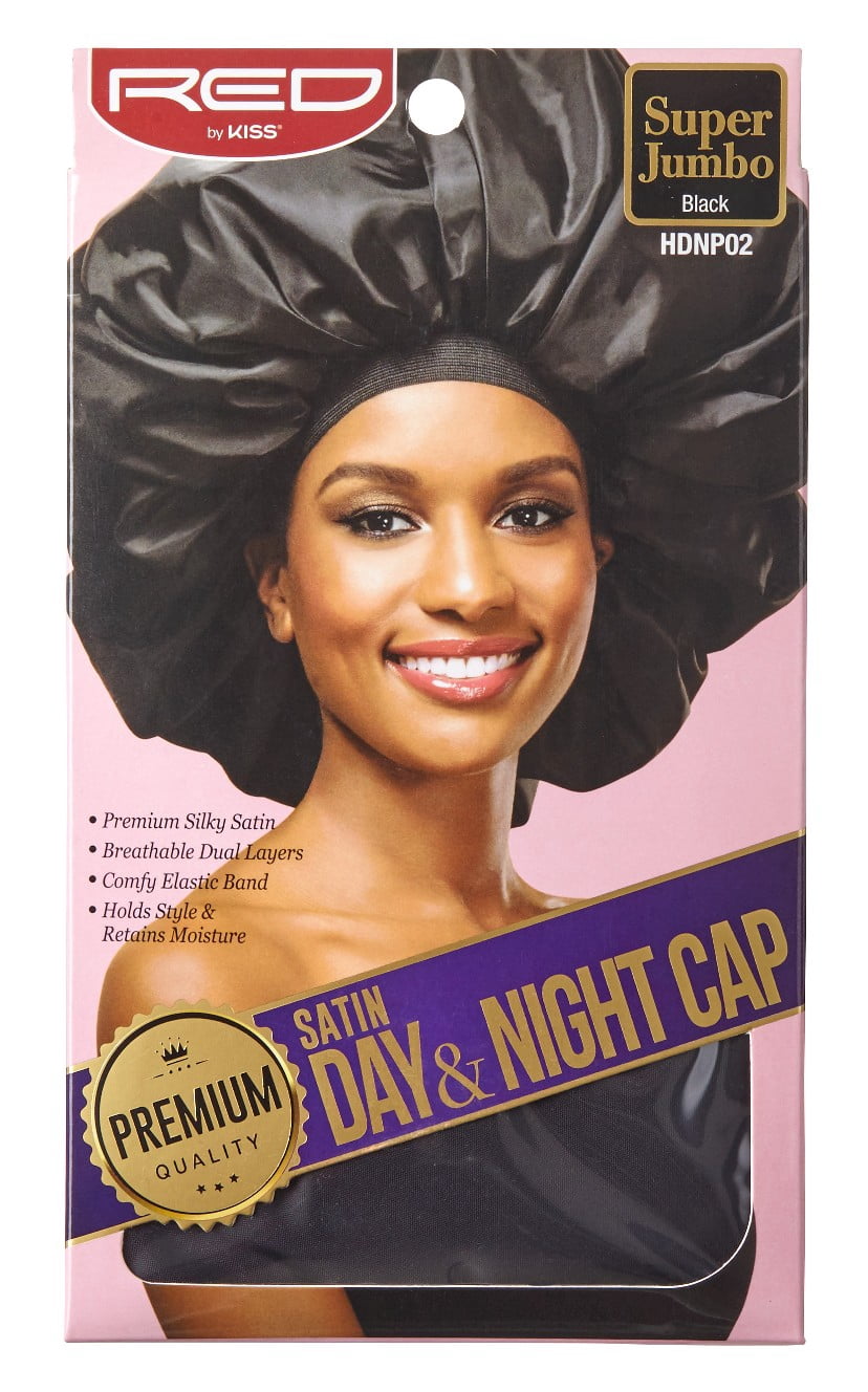 Kiss Red Satin Day & Night Cap Black Super Jumbo (Pack of 3) - Walmart.com