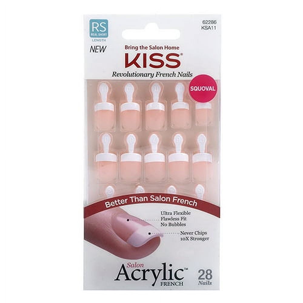 Kiss Salon Acrylic French Nail Kit Power Play, 28 Ea, 3 Pack - Walmart.com