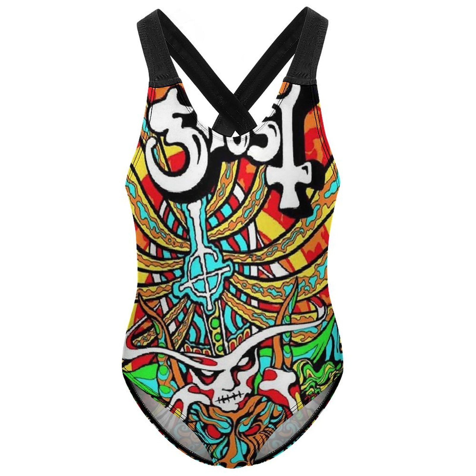Kiss The Go-goat Ghost Children's One-piece Swimsuit Summer Girl's ...
