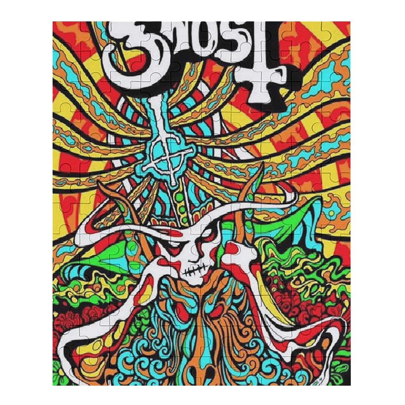 Kiss The Go-goat Ghost Jigsaw Puzzles Interlocking Puzzles Home Decor Birthday Gift Wooden ...