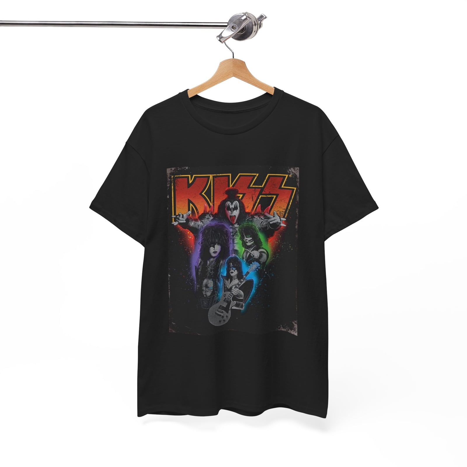 Kiss Tshirt Rock Band Poster Logo Merch Vintage Unisex Heavy Cotton Tee ...