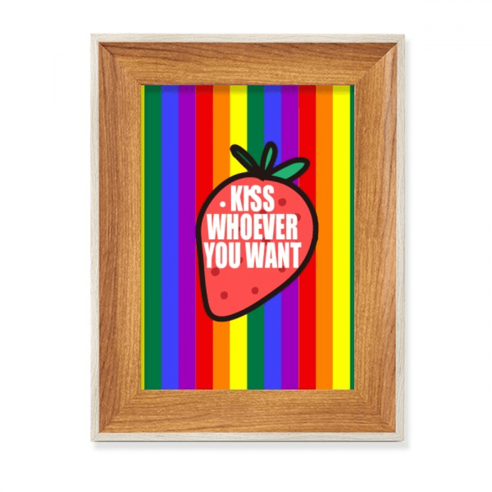 Kiss Whoever You Want Desktop Wooden Photo Frame Display Picture Art ...