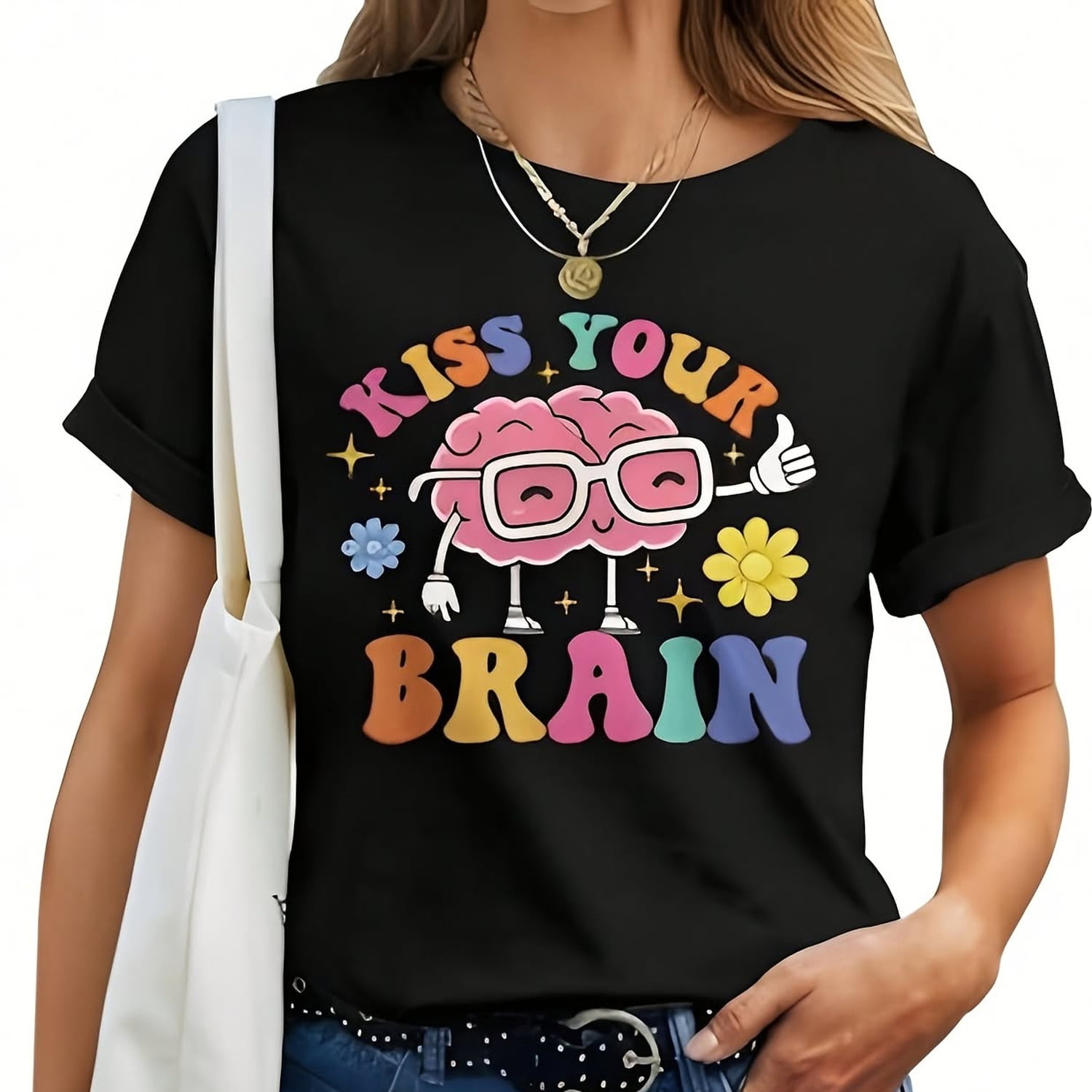 Kiss Your Brain Cute Tea Appreciation Back To School Wo T-S1Hirt ...