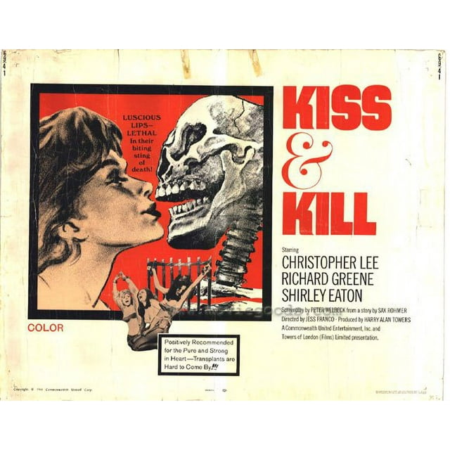 Kiss and Kill - movie POSTER (Style A) (11" x 14") (1969) - Walmart.com