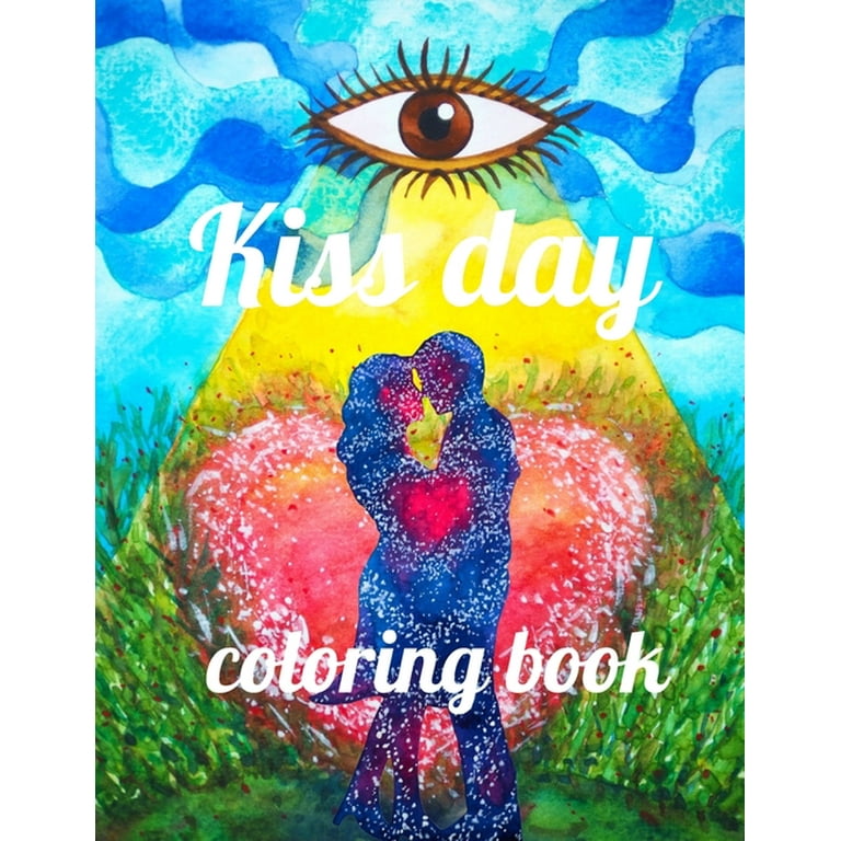 coloring book kiss