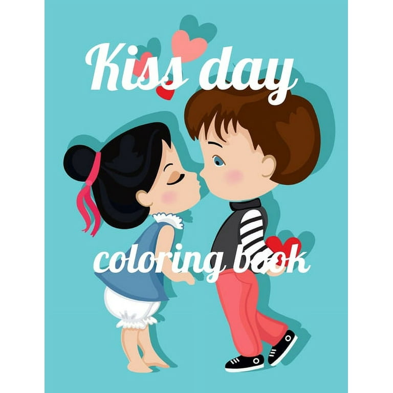 coloring book kiss