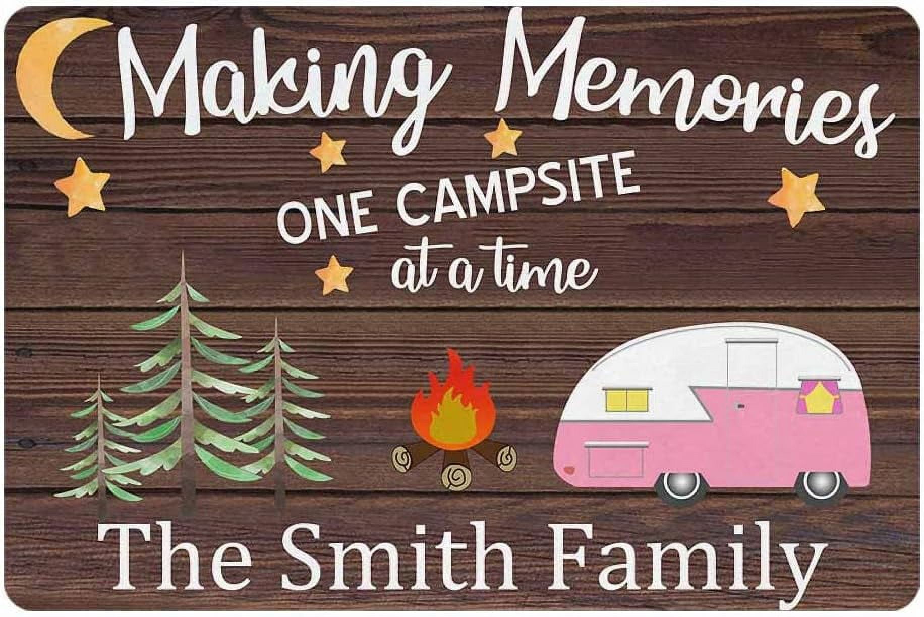 KissDate Custom Camper Doormat, Personalized Camping Making Memories Rv ...