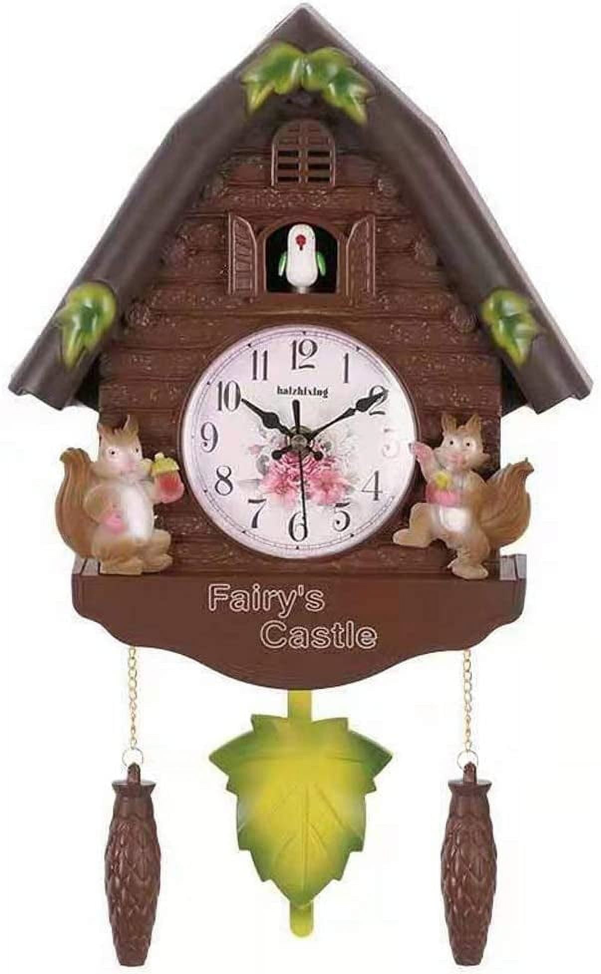KissDate Cute Bird Wall Clock Cuckoo Alarm Clock, Animal Doll Wall ...