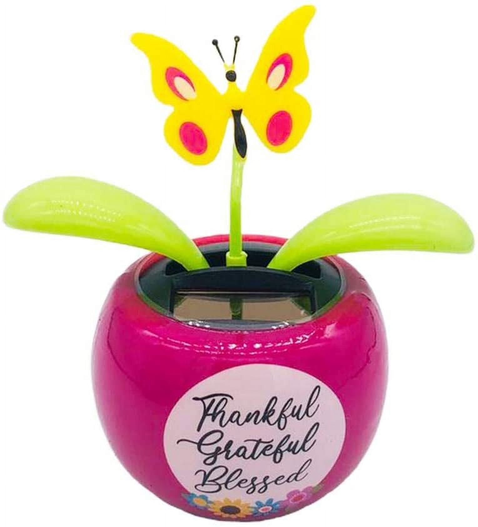 KissDate Cute Solar Power Flip Flap Flower Insect for Car Decoration ...