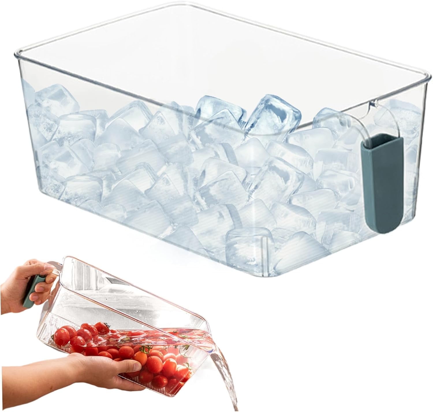 KissDate Ice Bin for Freezer BPA Free Food Grade Ice Cube Bin ...